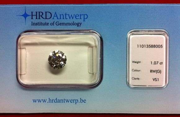 เพชร HRD 1.07ct G VS1 3EX nil - SiamShop.com